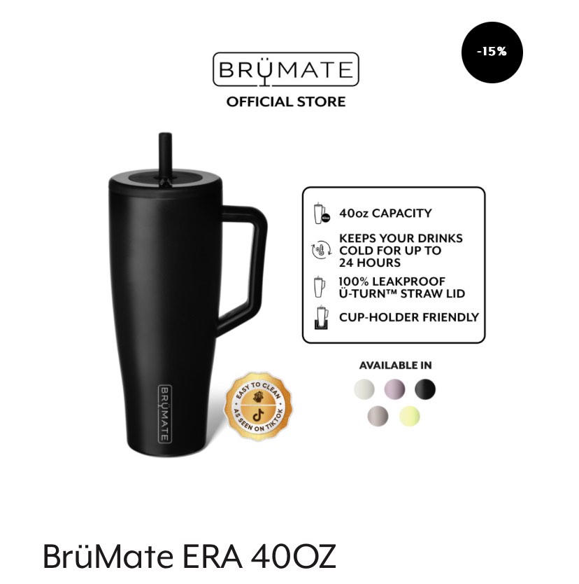Brumate Era 40oz in Black, Furniture & Home Living, Kitchenware & Tableware, Water Bottles ...