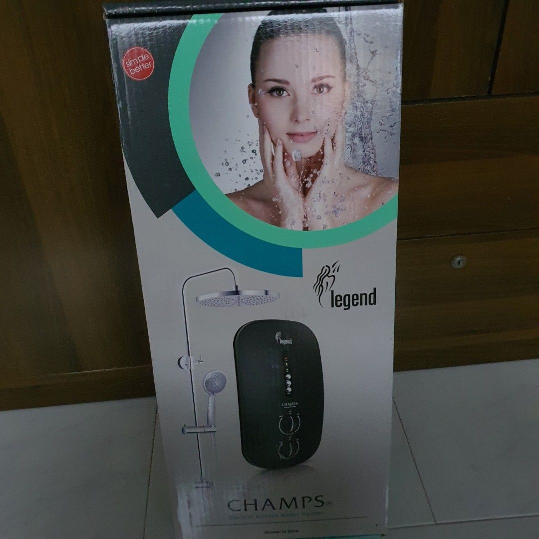 Champs Legend Instant water heater with DC pump and rain shower, TV ...