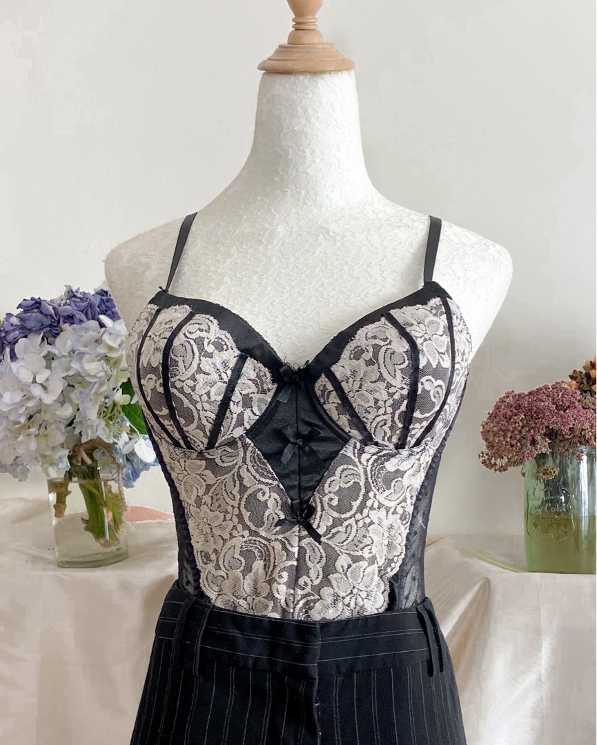 Charlotte Ruse black lace corset, Women's Fashion, Tops, Others Tops on ...