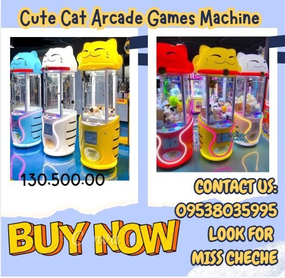 Cute Cat Arcade Games Machine, Everything Else, Others on Carousell