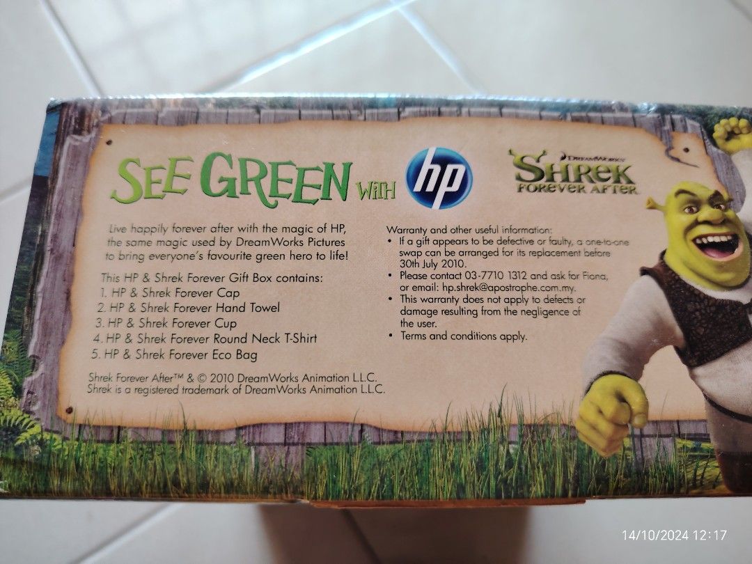 1 box DreamWorks Shrek Forever See Green With HP Sets Gift Box, Hobbies & Toys, Collectibles ...