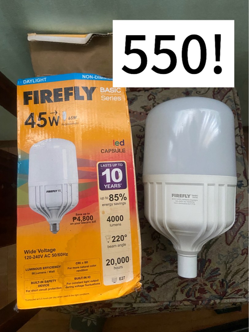 Firefly Led Capsule Light 45w, Furniture & Home Living, Lighting & Fans ...