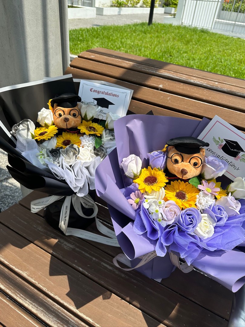 Graduation Artificial Rose Bouquet, Furniture & Home Living, Home Decor ...