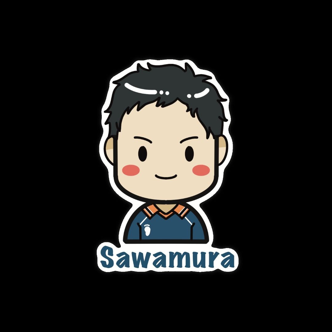 Haikyuu Vinyl Stickers / Cute Sticker / Karasuno Set / Name Tags ...