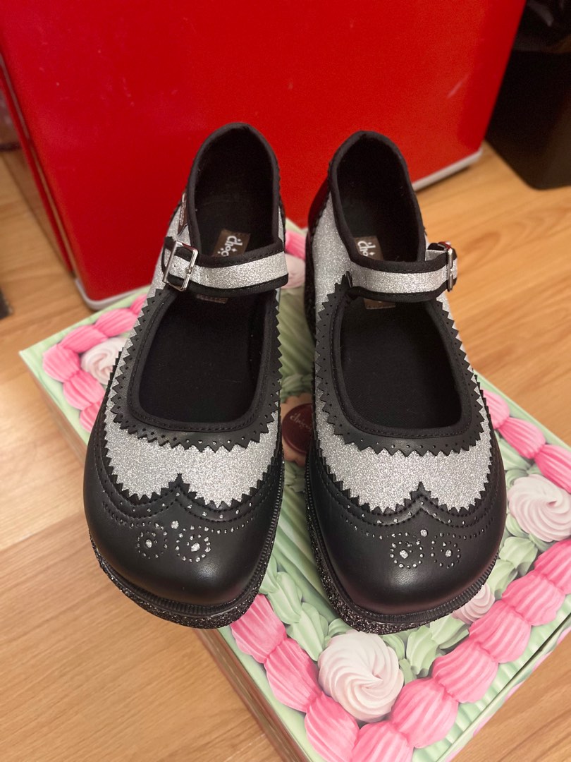 Hot Chocolate Design Havana Glitter Wing Tip Spectator retro Platform ...