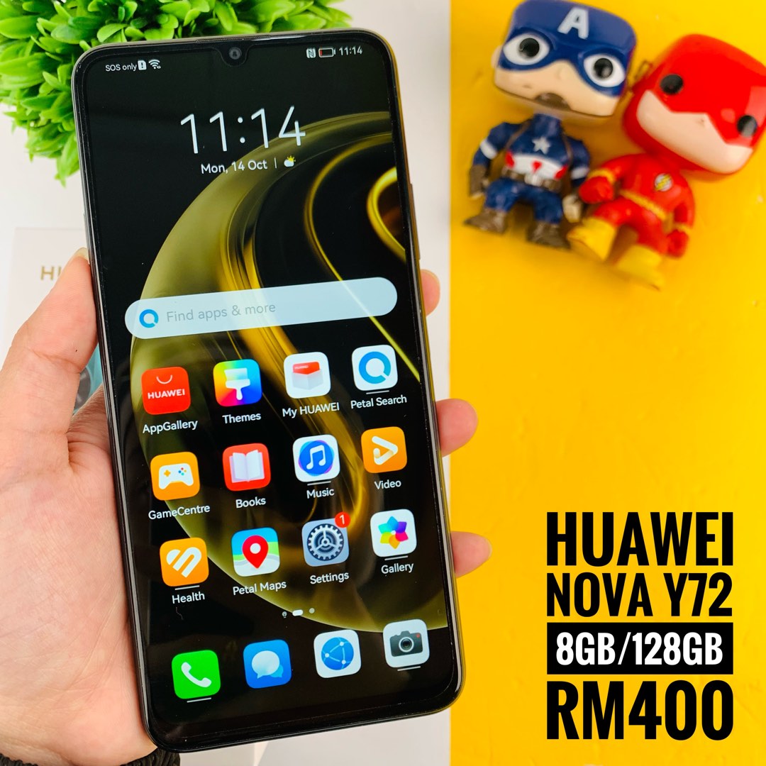 Huawei Nova Y72 128GB Black, Mobile Phones & Gadgets, Mobile Phones ...