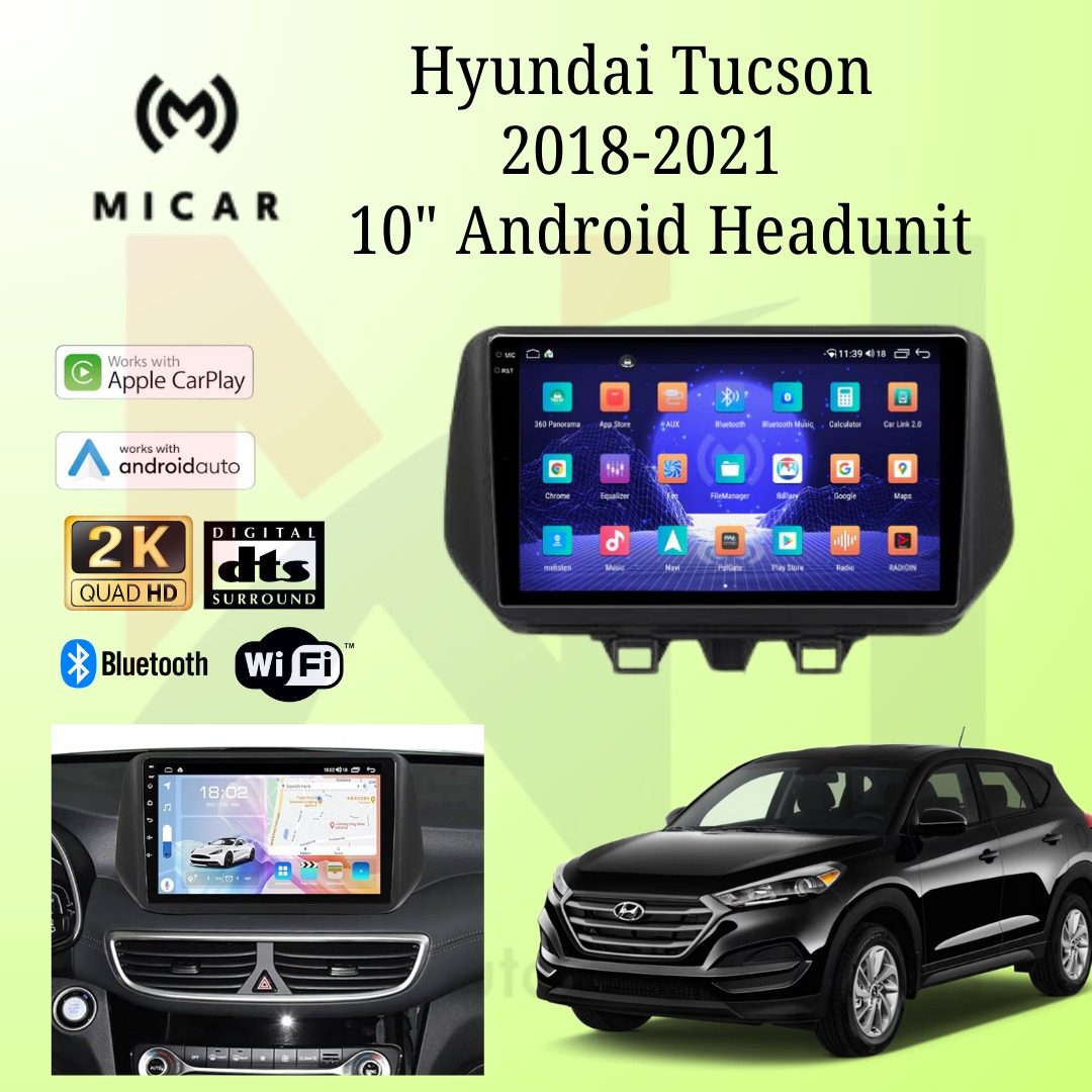 Hyundai Tucson 2018+ android head unit android 13 2K screen, Car ...