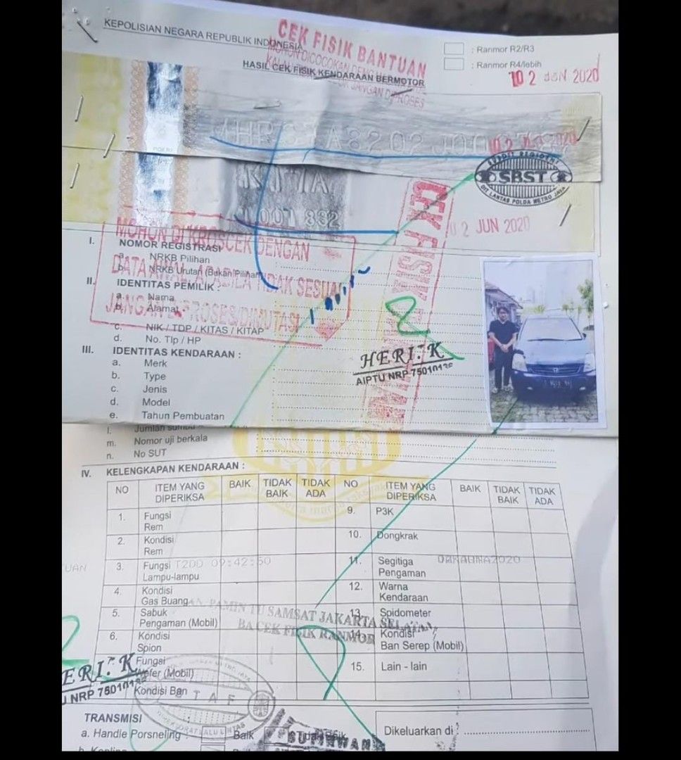 Jasa cek fisik perpanjangan gesek gesek nomor rangka mesin mobil ...