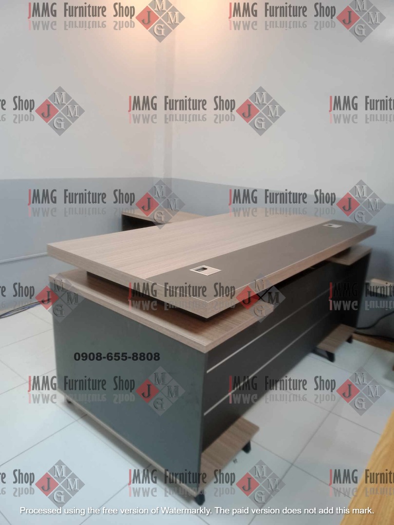 JMMG Executive Table / L Type Table, Furniture & Home Living, Office ...