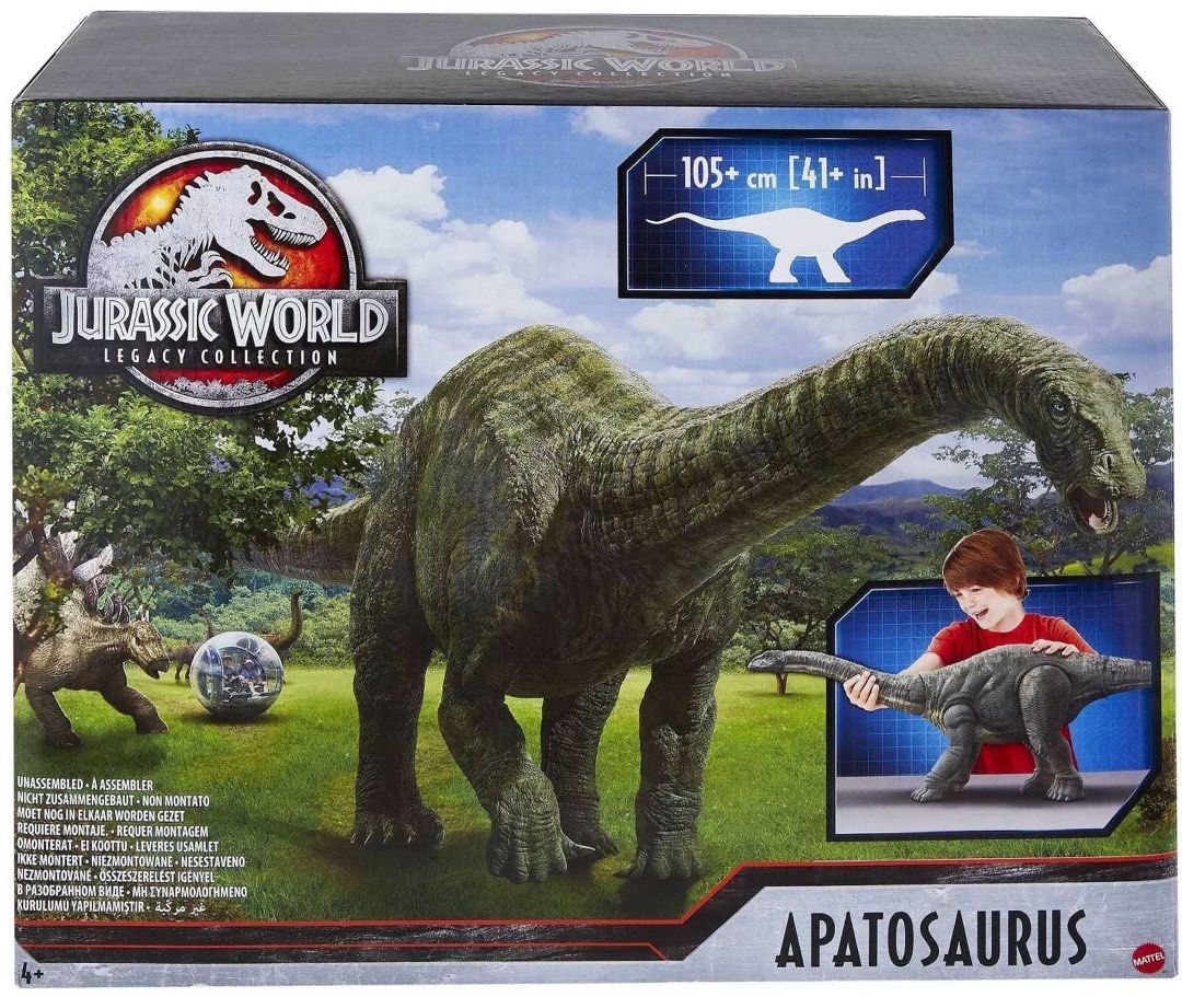 JURASSIC WORLD MATTEL APATOSAURUS LEGACY COLLECTION DINOSAUR TOY ...