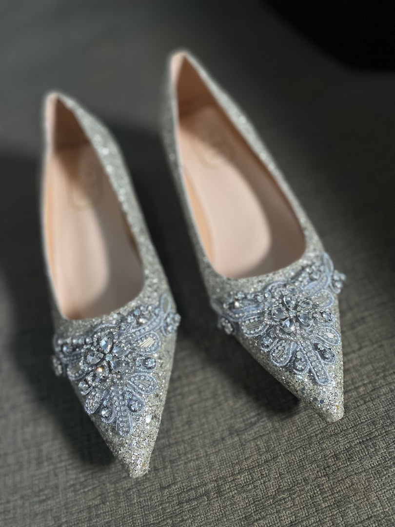 Kasut Kahwin/Nikah // Bedazzled Heels, Women's Fashion, Footwear, Heels ...