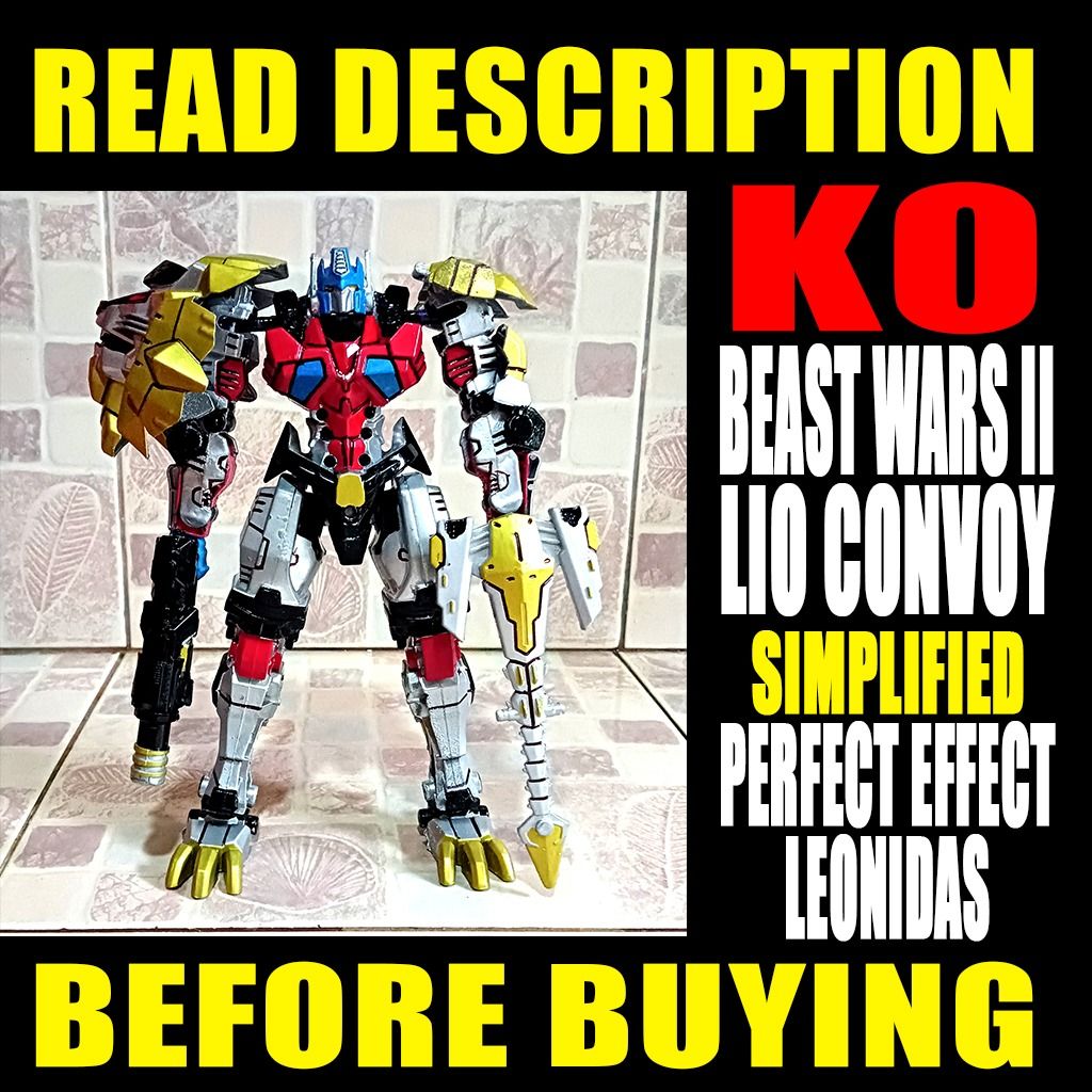 KO BEAST WARS II LIO CONVOY LEO PRIME PERFECT EFFECT LEONIDAS ...