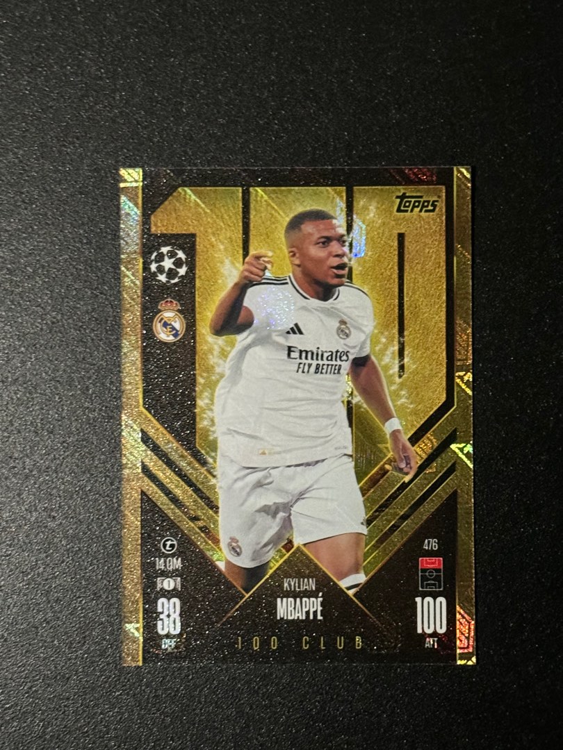 Kylian Mbappe 100 Club Mint 2024/25 Match Attax, Hobbies & Toys, Toys ...