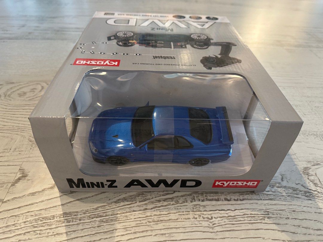 Kyosho Mini Z Awd Ma020 Readyset Honda Civic Type R, Nissan R34 Skyline ...