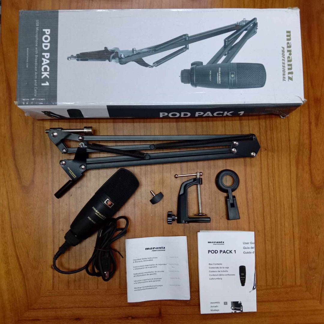 Marantz Pod Pack 1 Condenser USB Microphone with Broadcast Stand and ...