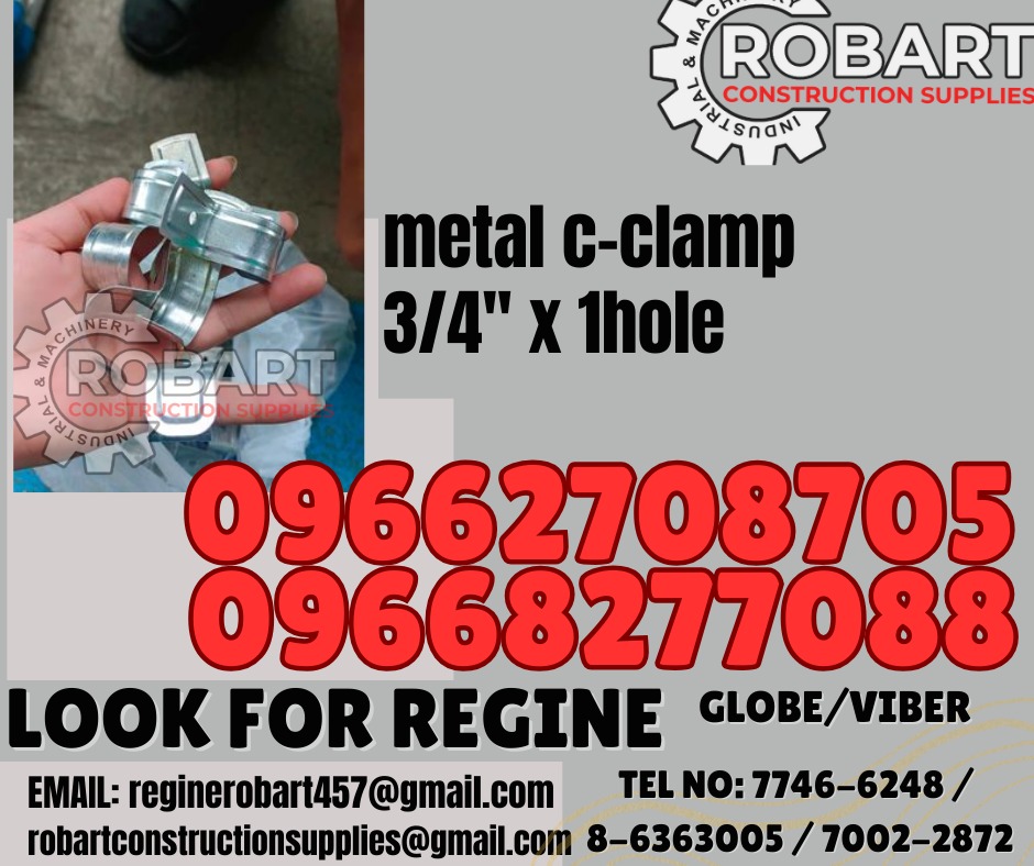 metal c-clamp 3/4'' x 1hole, Commercial & Industrial, Construction ...