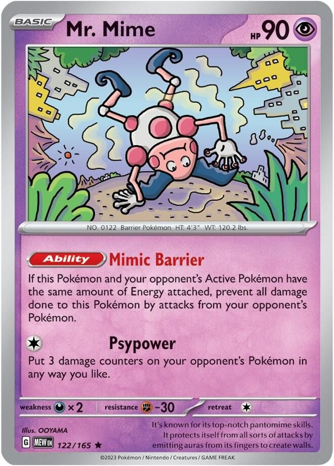 Pokemon Scarlet & Violet 151 - Mr. Mime - 122/165 - Rare, Hobbies ...