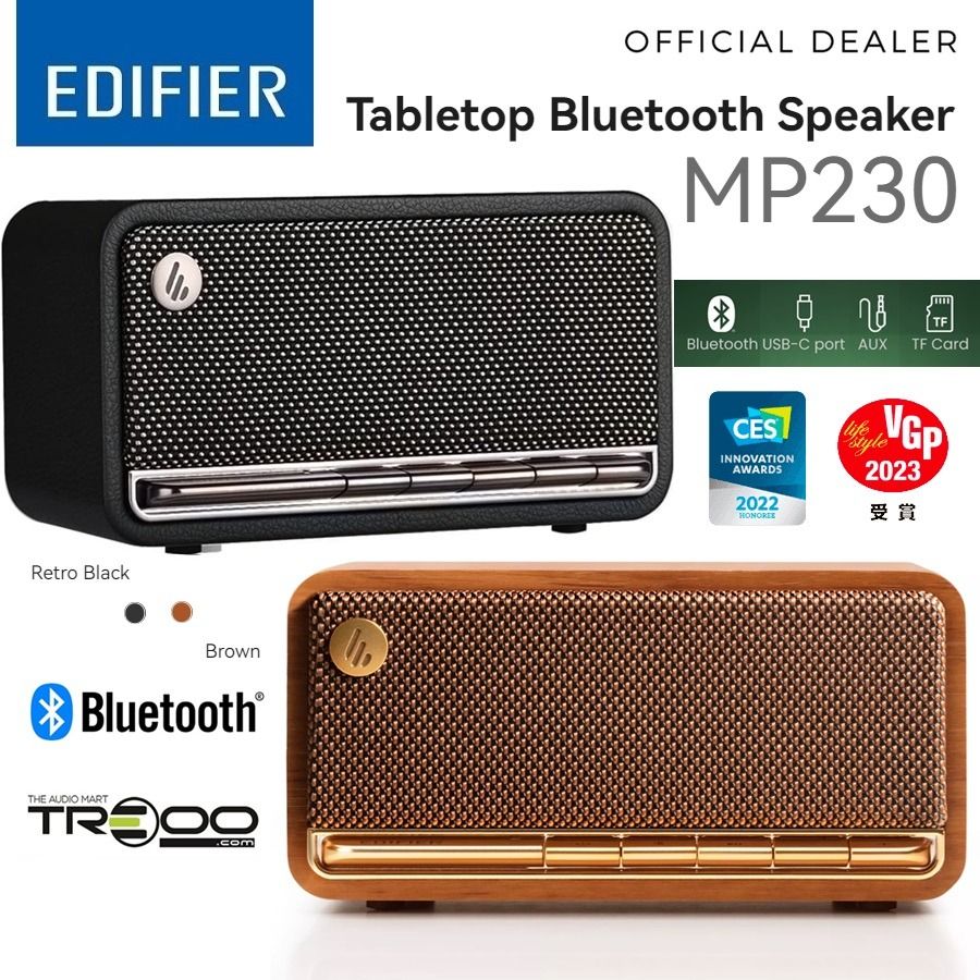 [Official]($4 Cashback) Edifier MP230 Wireless Bluetooth Portable Speaker with FM Radio, Audio ...