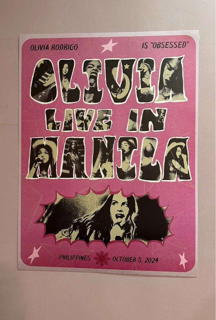 Olivia Rodrigo GUTS world tour Manila poster, Announcements on Carousell