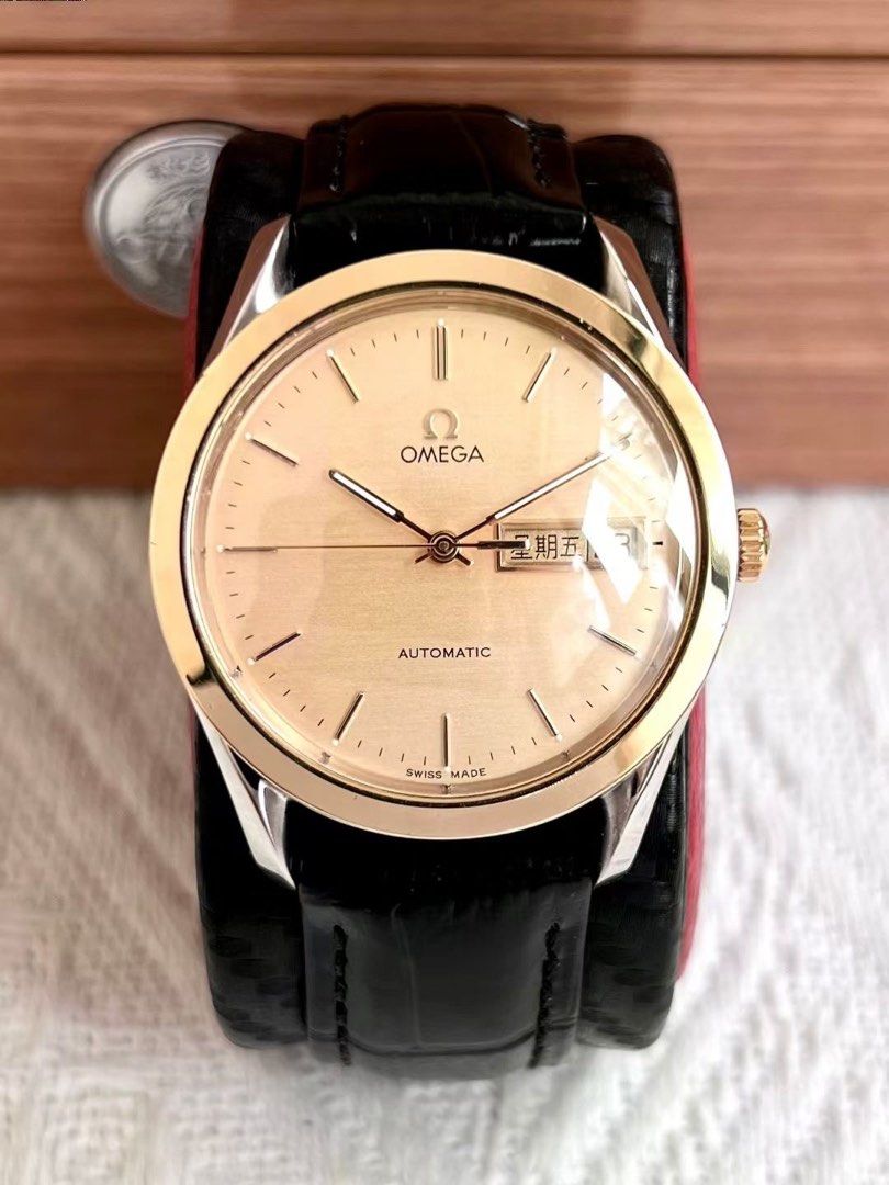 Omega automatic Watch with 18K Gold Bezel, Announcements on Carousell