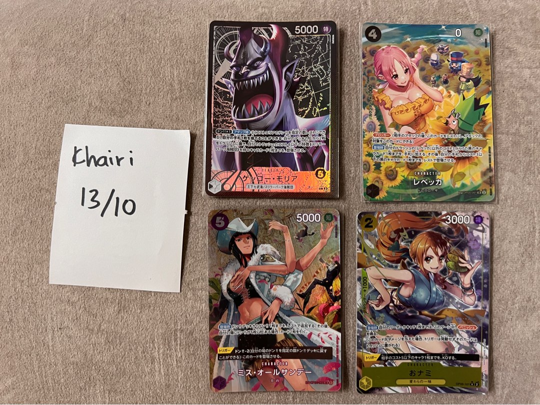 OP06 - SP Rebecca / SP Robin / AA Nami / Leader Moriah, Hobbies & Toys ...