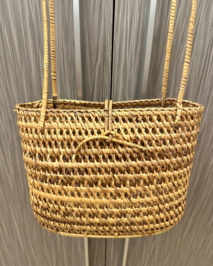 Palawan Rattan Handwoven Bag, Women's Fashion, Bags & Wallets, Shoulder ...