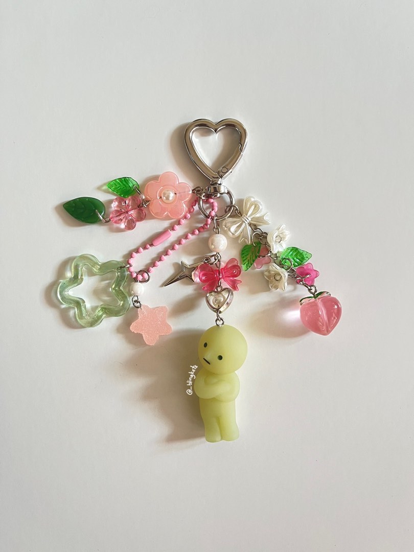 Pink Smiski Thinking Keychain, Hobbies & Toys, Toys & Games on Carousell