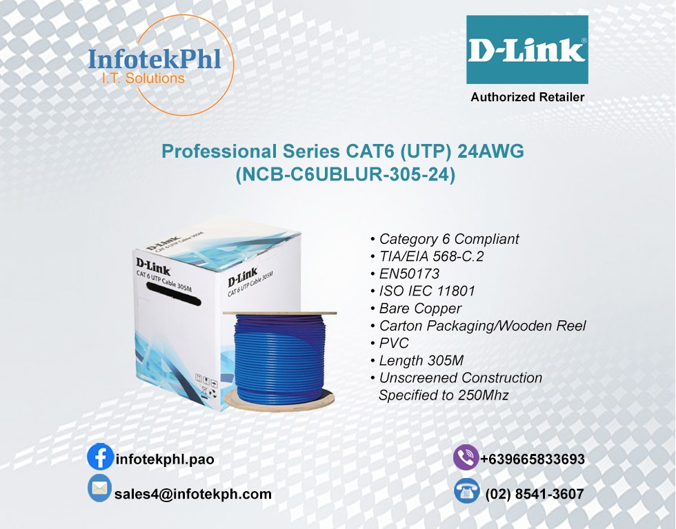 PROFESSIONAL SERIES CAT6 ( UTP ) 24AWG, Computers & Tech, Parts ...