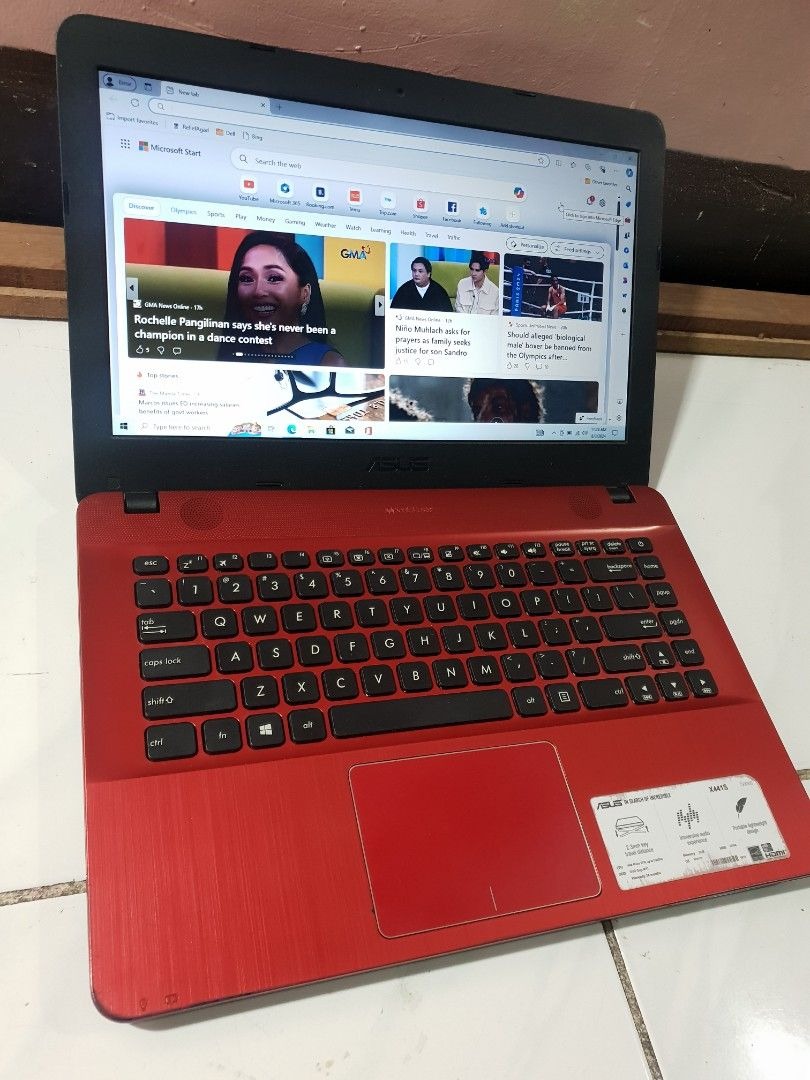 Red laptop Quadcore Asus N3710 256gb ssd, Computers & Tech, Laptops ...