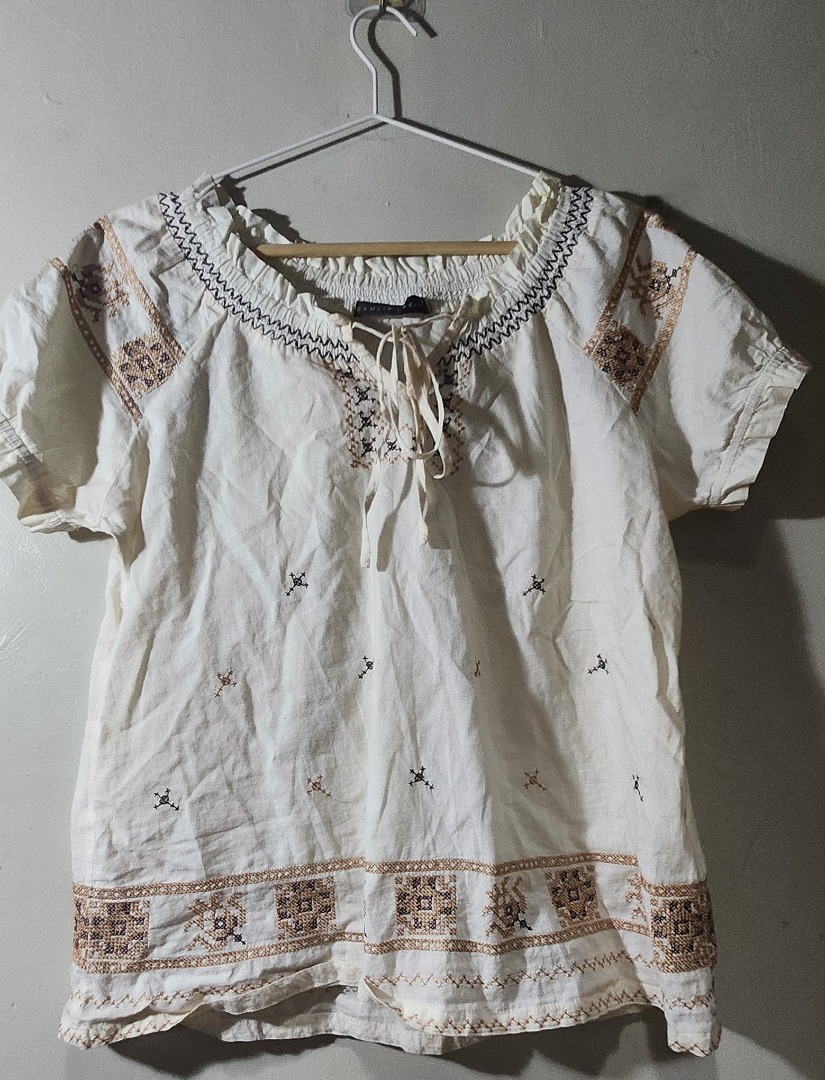 Samlin Ladies embroidered peasant top, Women's Fashion, Tops, Blouses ...