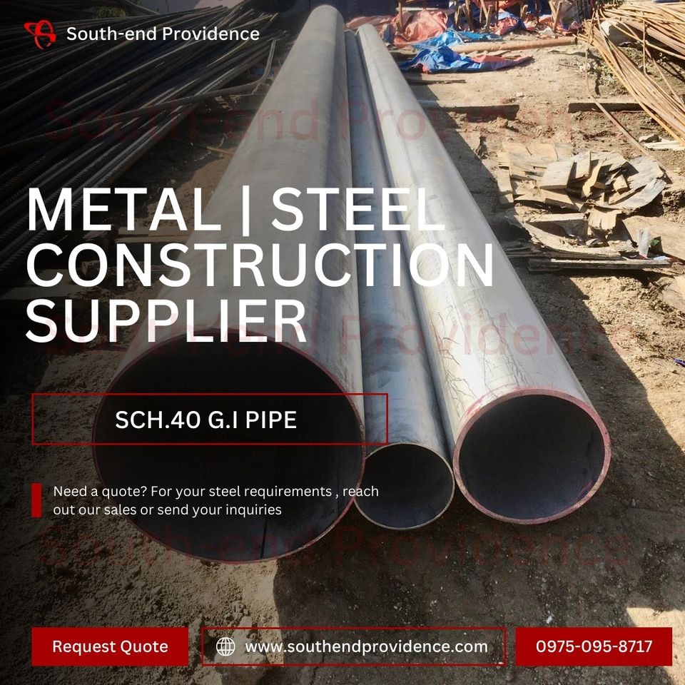 Schedule 40 G.I. Pipe 2" diameter x 6m / Steel Pipe, Commercial ...