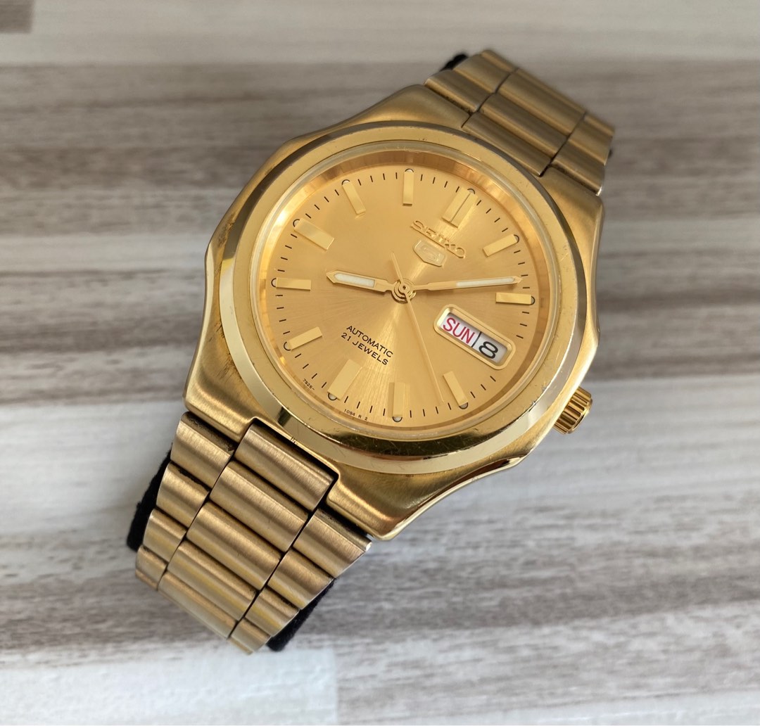 Seiko Gold Nautilus SNKK52, Men's Fashion, Watches & Accessories ...