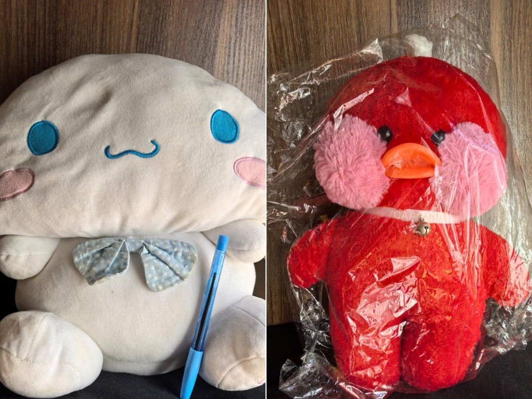 [SET] Cinnamoroll Lalafanfan duck plush toy Sanrio Cafe mimi lala fan ...
