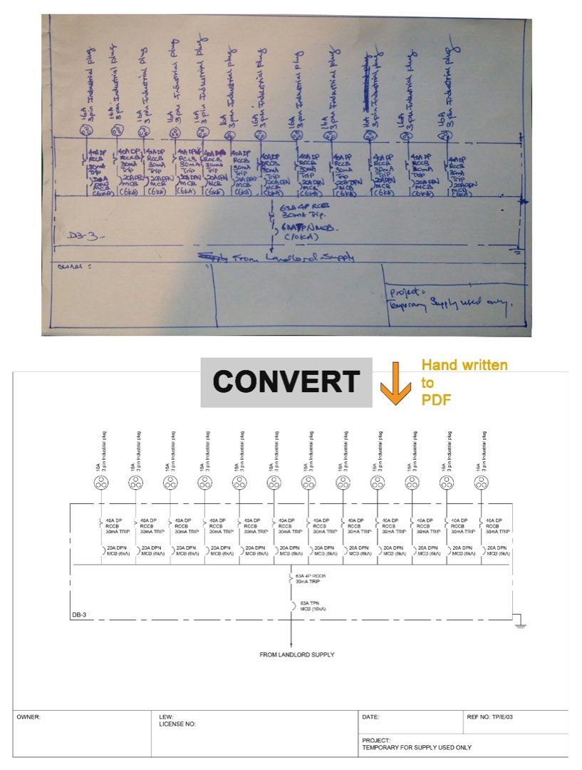 Single line diagram/ convert SLD into pdf, Everything Else on Carousell