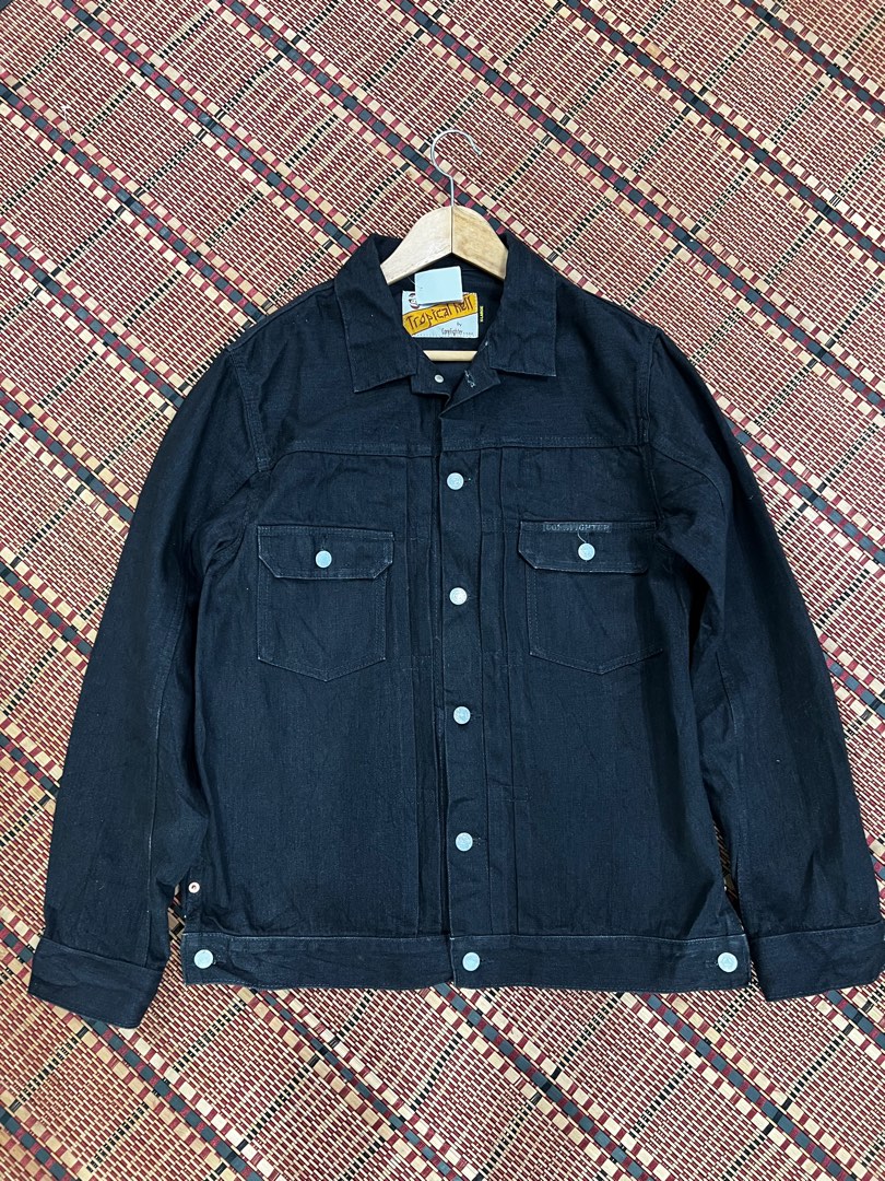 Tropical Hell by Core fighter selvaged denim jacket, Men's Fashion ...