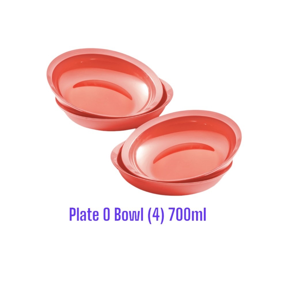 Tupperware Plate O Bowl (4) 700ml, Furniture & Home Living, Kitchenware ...