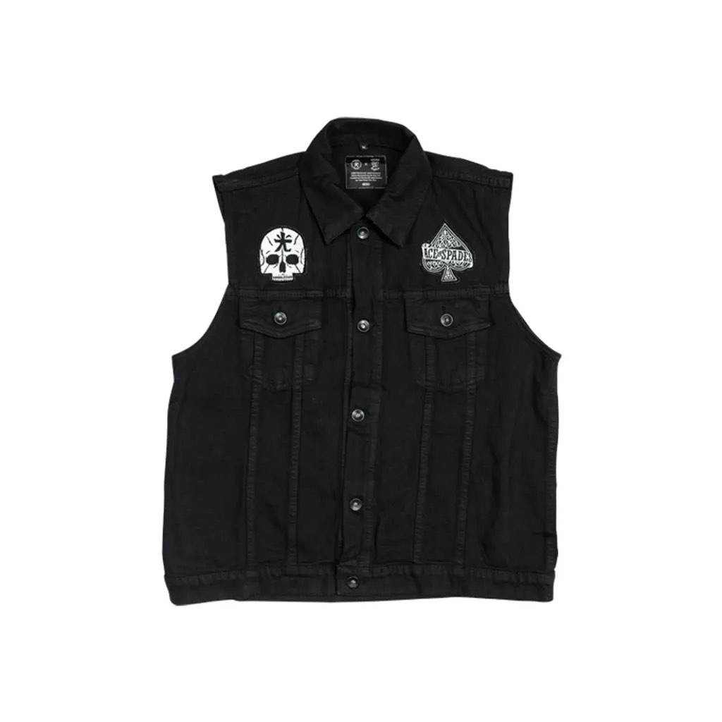Mencari Hikari x Motorhead Denim Vest, Men's Fashion, Coats, Jackets ...
