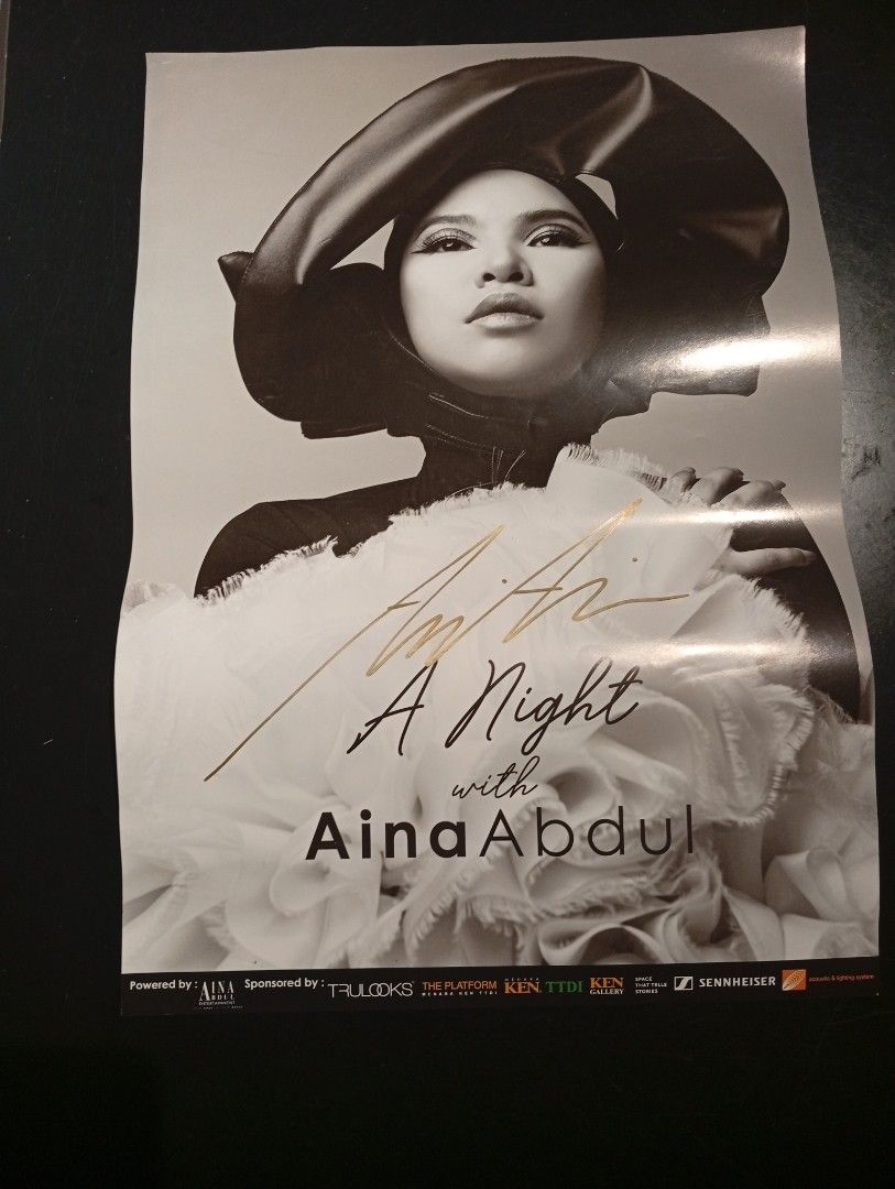 Aina abdul posters with autographs, Hobbies & Toys, Stationery & Craft, Art & Prints on Carousell