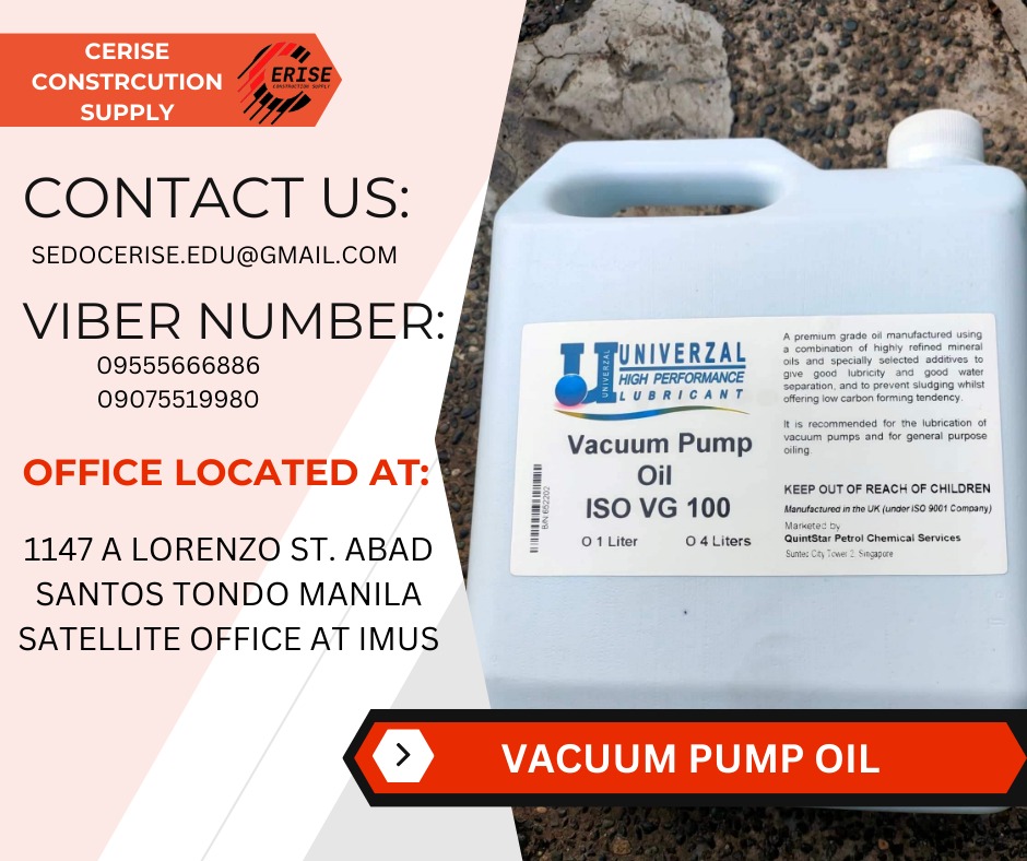 AVAIL VACUUM PUMP OIL, Commercial & Industrial, Construction Tools ...