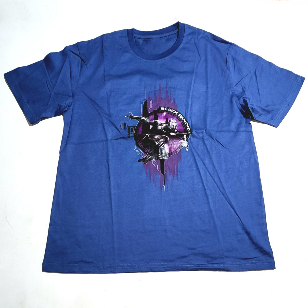 Baju Kaos Biru Disney Avengers Marvel Black Panther Wakanda DTF, Fesyen ...