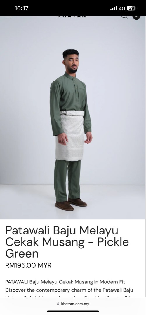 BAJU MELAYU KHATAM 2helai RM180, Men's Fashion, Muslim Wear, Baju ...