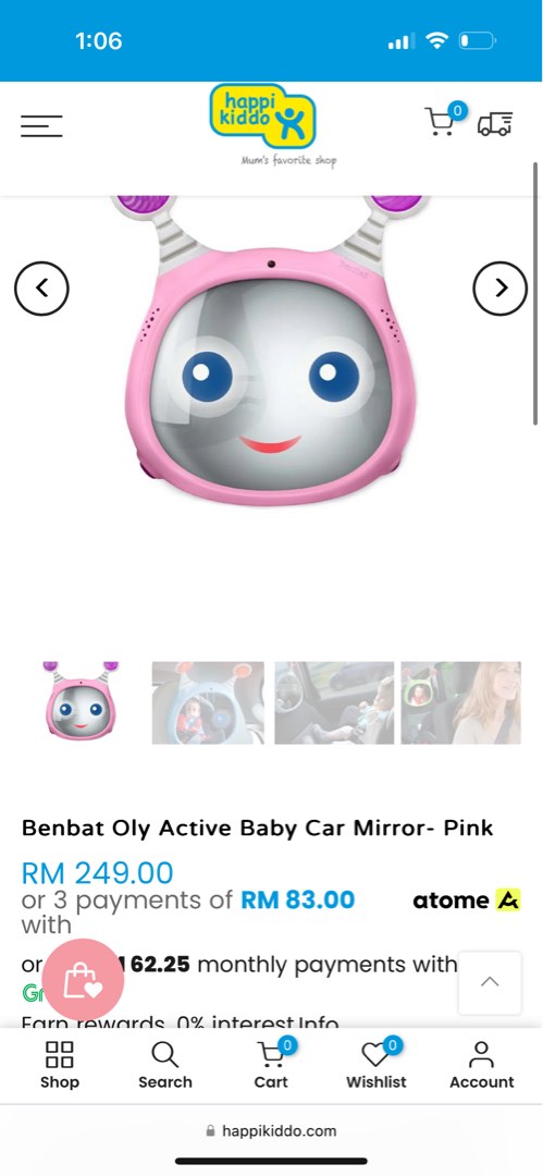 Benbat Oly Active Baby Car Mirror, Babies & Kids, Going Out, Car Seats ...