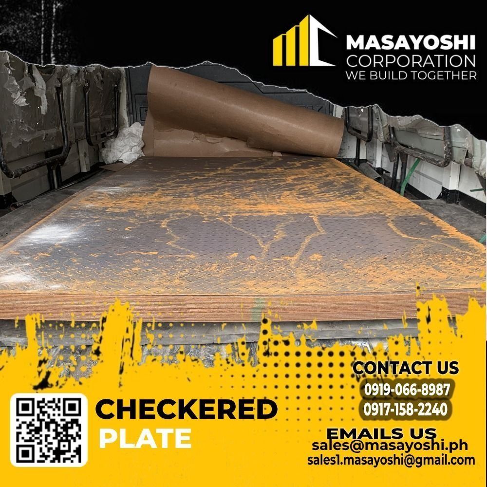 BI Checkered Plate 4x8ft x 3mm, MS Plate, Anchor Bolt, Channel Bar ...