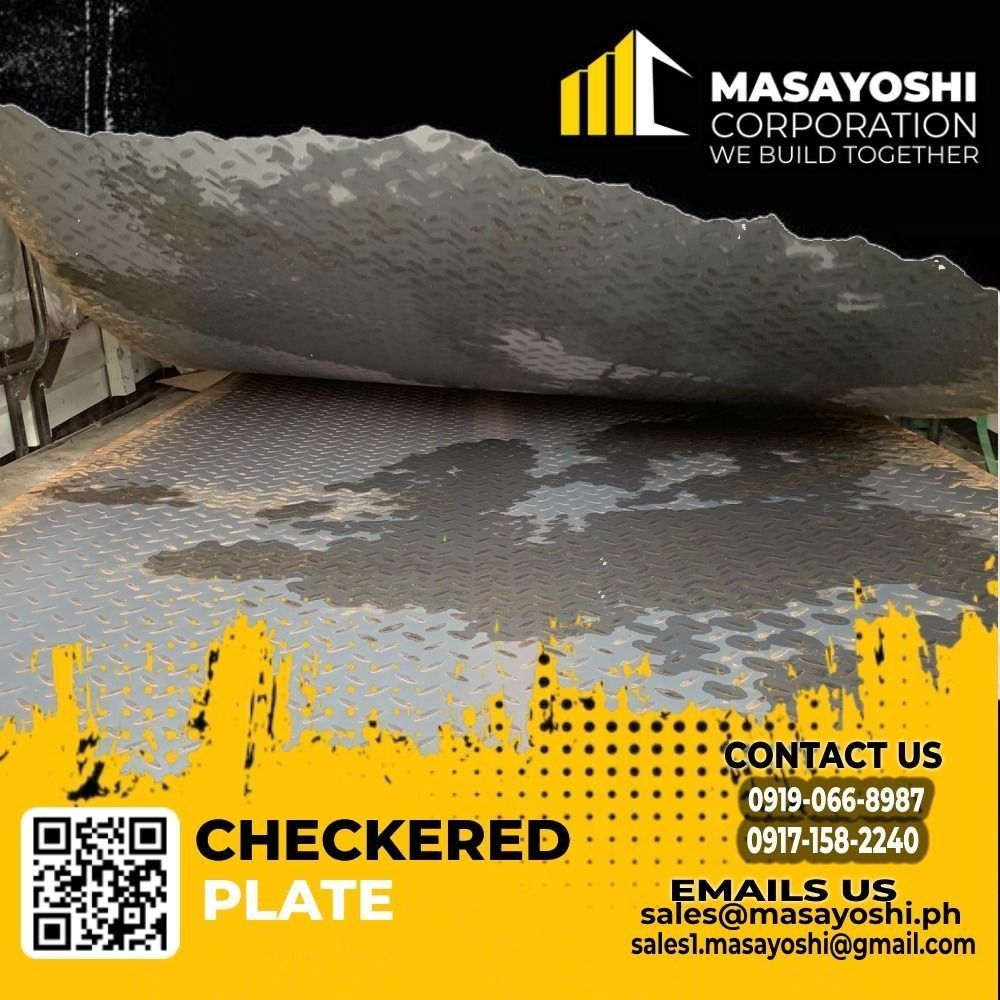 BI Checkered Plate 4x8ft x 4.5mm,MS Plate, Anchor Bolt, Channel Bar ...