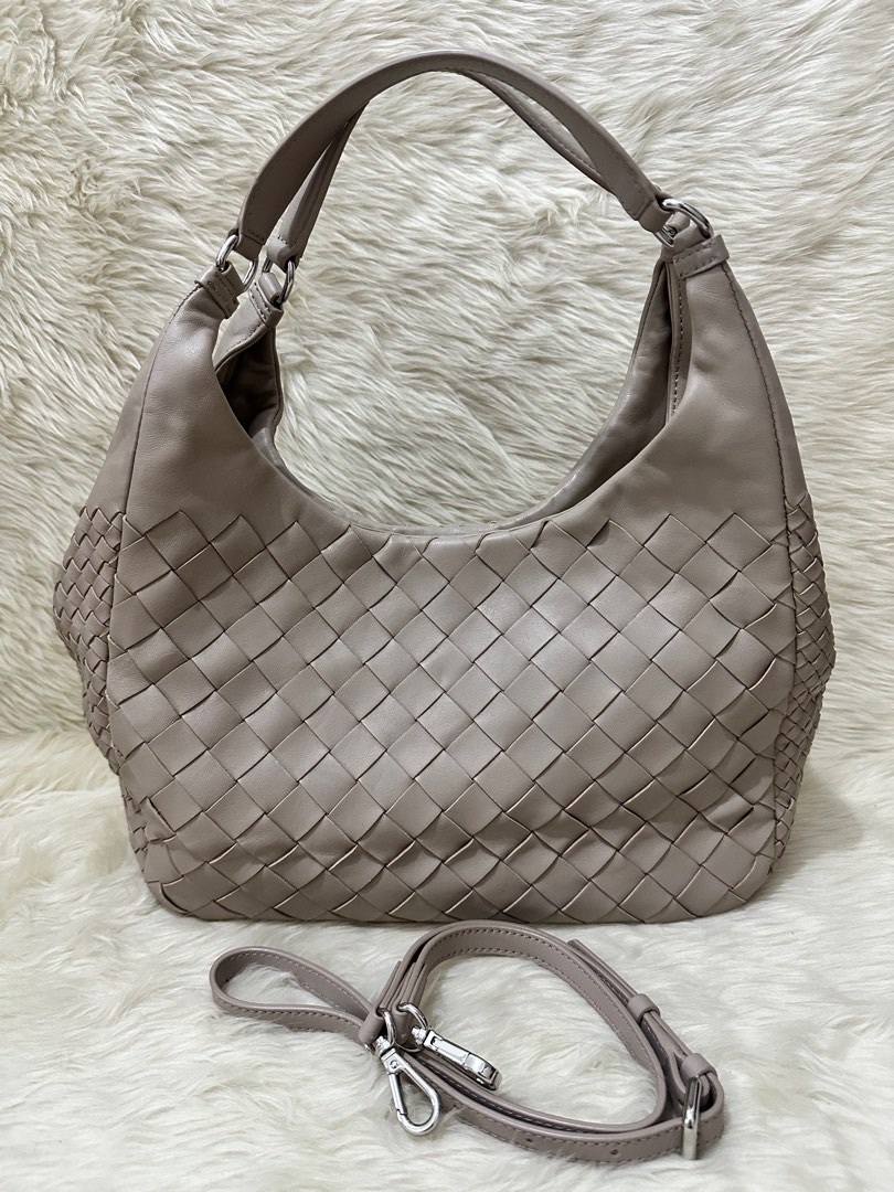 Bottega inspired light grey hobo bag, Women's Fashion, Bags & Wallets ...