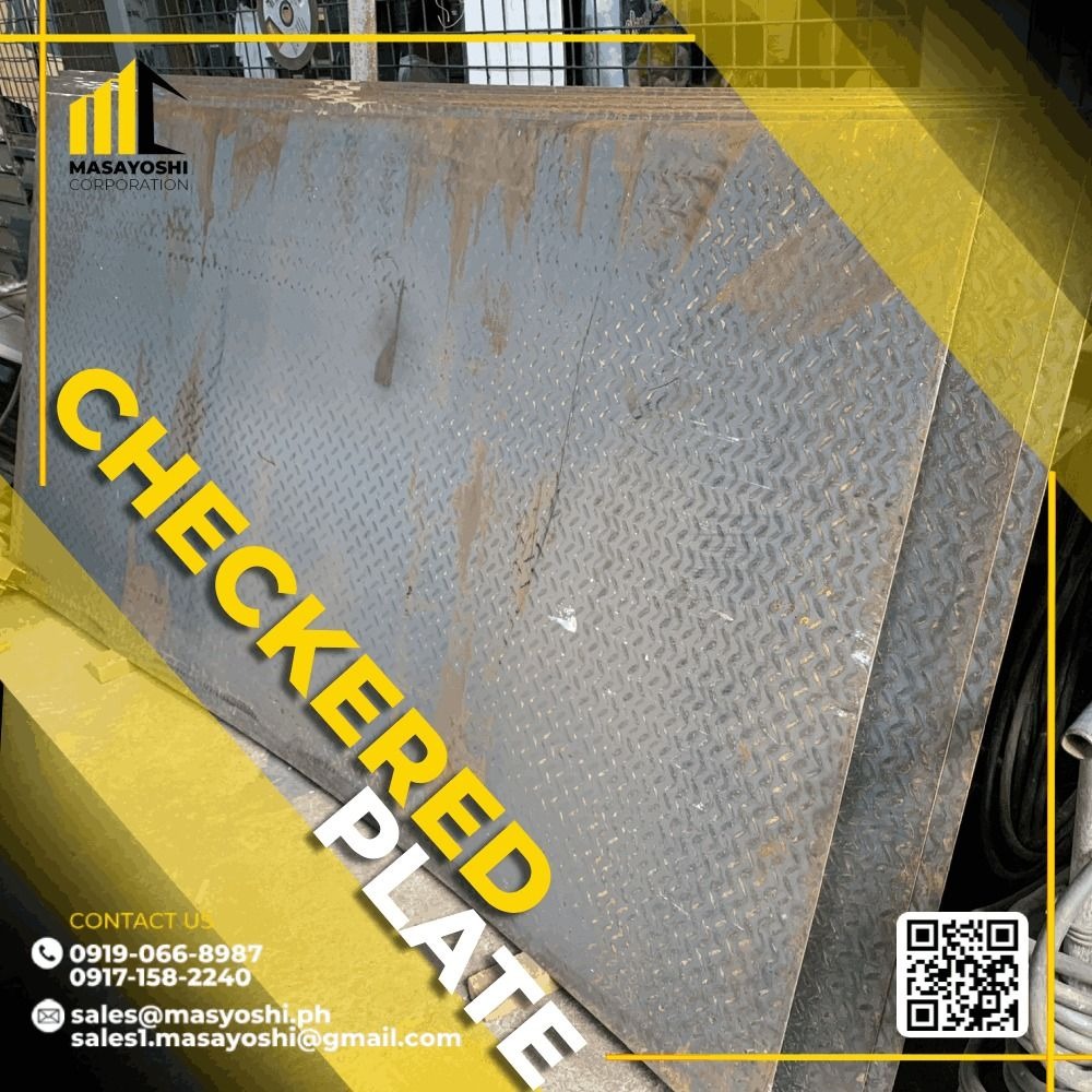 Checkered Plate 4x8ft x 3.2mm,MS Plate, Anchor Bolt, Channel Bar, Angle ...