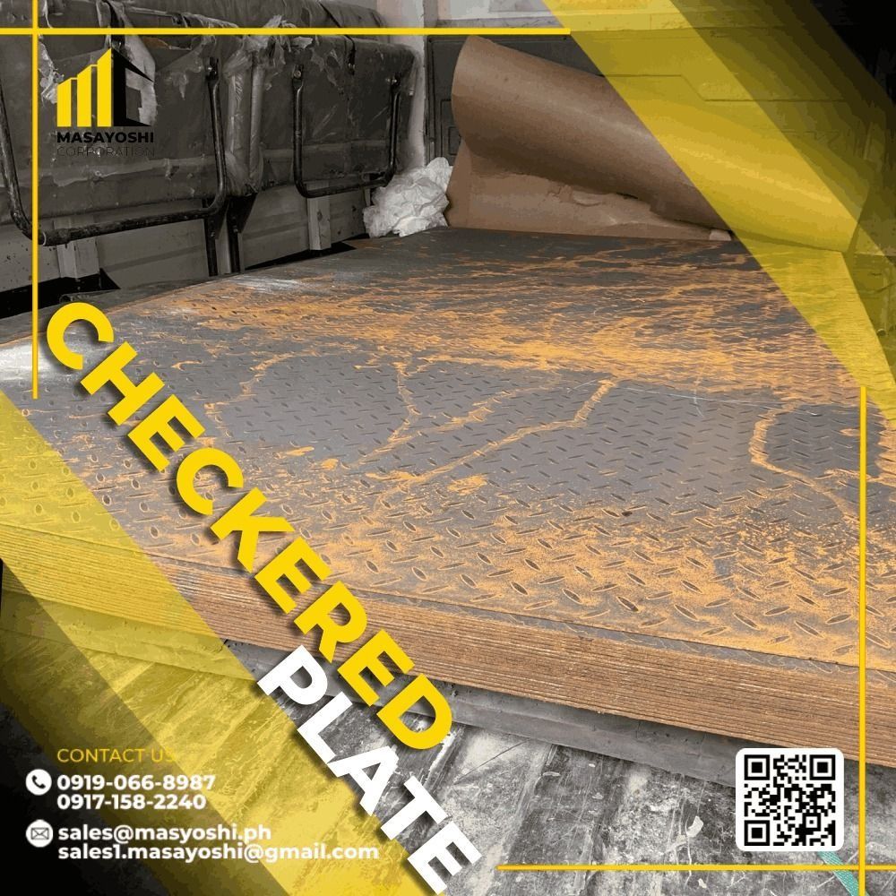 Checkered Plate 4x8ft x 3mm,MS Plate, Anchor Bolt, Channel Bar, Angle ...