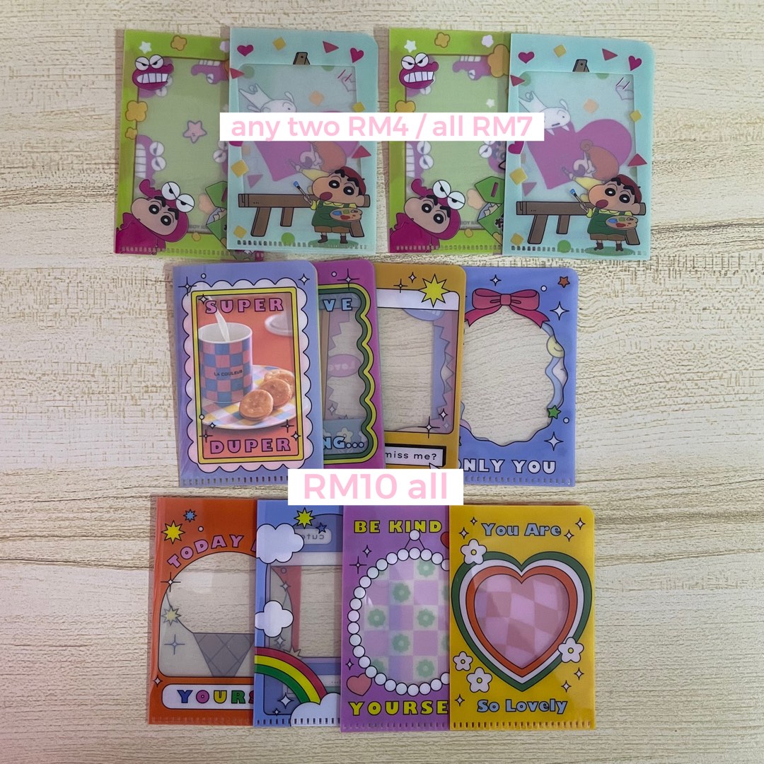 DAISO JAPAN SHIN CHAN MINI L PHOTOCARD HOLDER | ive aespa newjeans ...