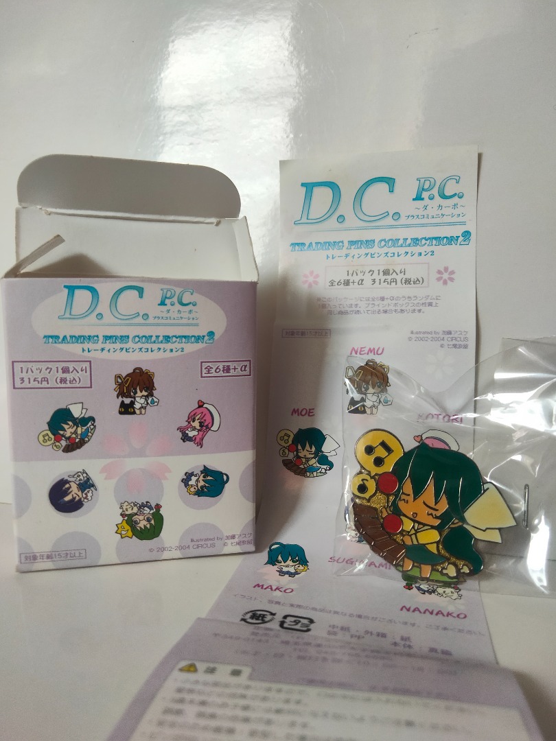 D.C. Da Capo Trading Pin Collection 2 - MOE MIZUKOSHI, Hobbies & Toys ...
