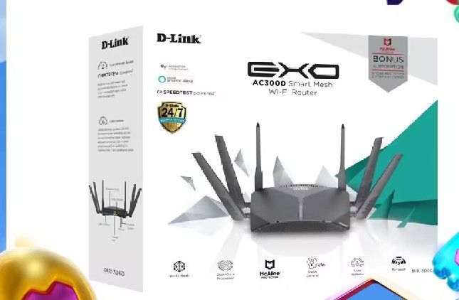 D-Link EXO DIR-3060 AC3000 Tri-Band Smart Mesh WiFi Gigabit Wireless MU-MIMO Router, Computers ...